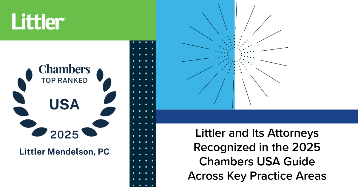 Littler and its Attorneys Recognized in 2025 Chambers USA Guide Across ...