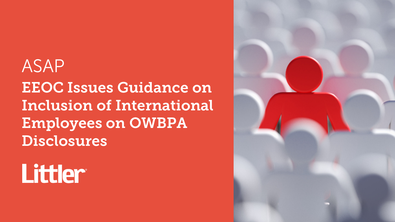 EEOC Issues Guidance on Inclusion of International Employees on OWBPA ...