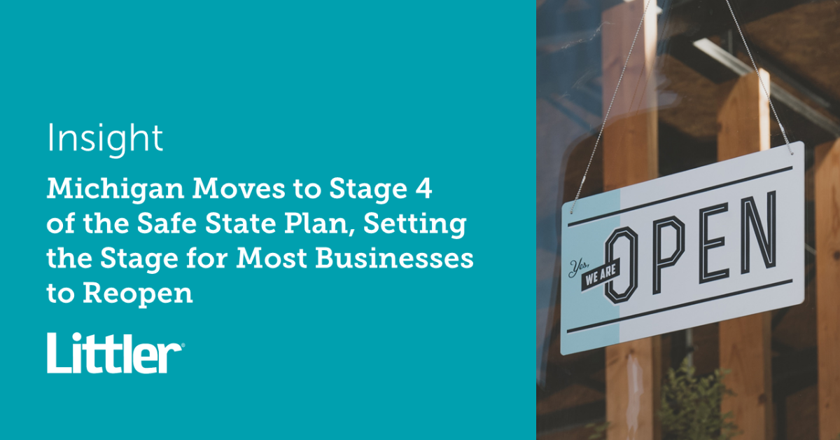Michigan Moves to Stage 4 of the Safe State Plan, Setting the Stage for ...