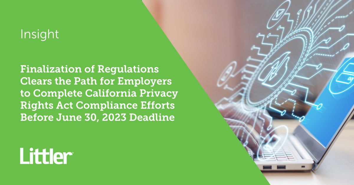 Finalization of Regulations Clears the Path for Employers to Complete ...