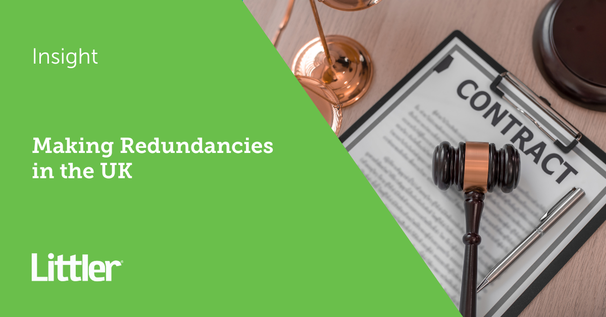 Making Redundancies in the UK | Littler
