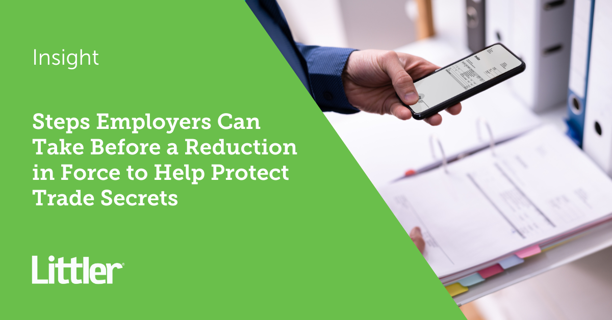 Steps Employers Can Take Before a Reduction in Force to Help Protect ...