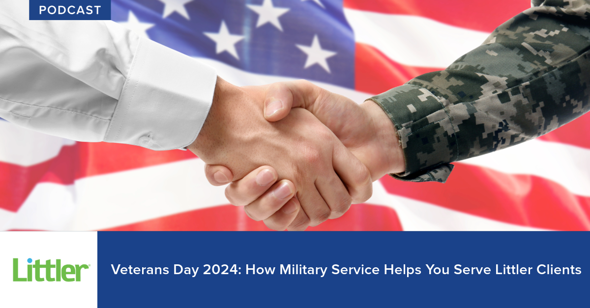 Veterans Day 2024: How Military Service Helps Us Serve Littler Clients ...