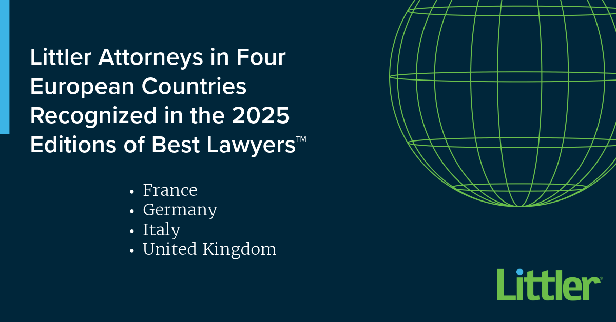 Littler Attorneys in Four European Countries Recognized in the 2025 ...