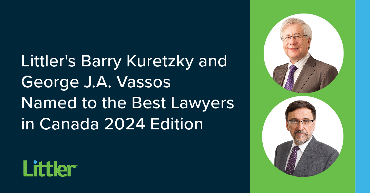 Littler’s Barry Kuretzky and George J.A. Vassos Named to The Best ...
