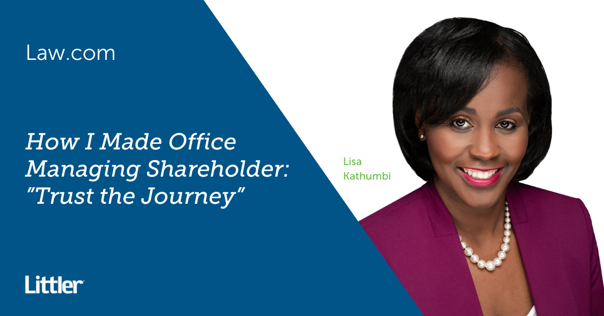 How I Made Office Managing Partner: 'Trust the Journey,' Says Lisa ...