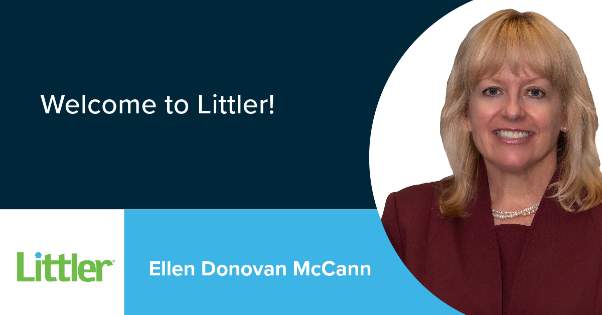 Littler Adds Ellen Donovan McCann as Senior Counsel in Boston | Littler