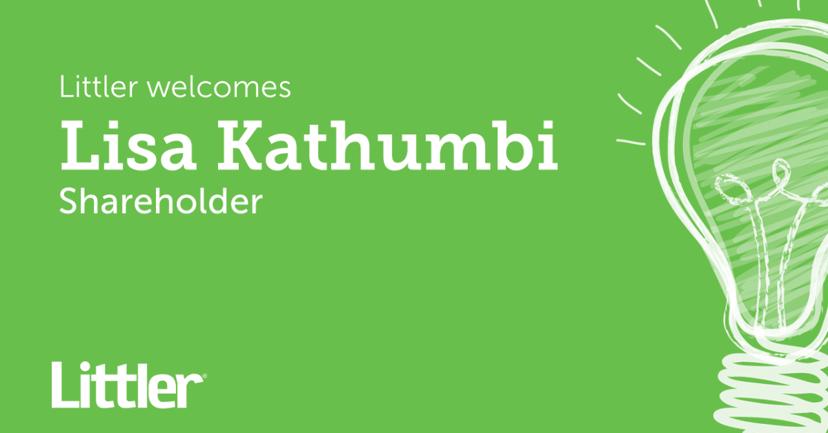 Shareholder Lisa Kathumbi Rejoins Littler in Columbus | Littler